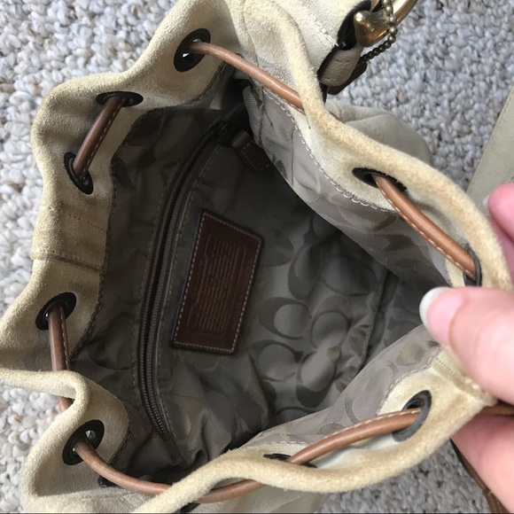 Coach | Bags | Rare Suede Coach Crossbody Bucket Bag | Poshmark
